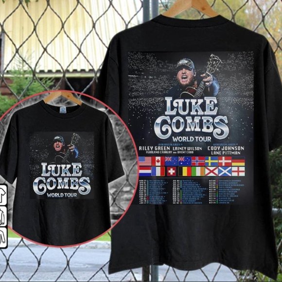 Mimi2B | Tops | Luke Combs World Tour Dates 223 Tshirt 2 Sided Country ...